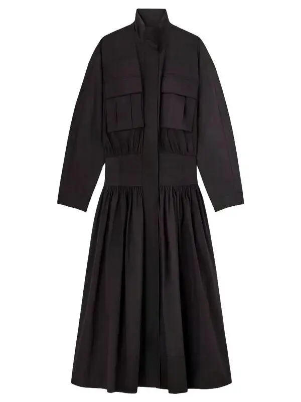 GANNI Dress In Cotton - Black