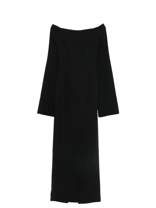 Solace London Marcella Off-shoulder Bell-sleeve Maxi Dress - Black