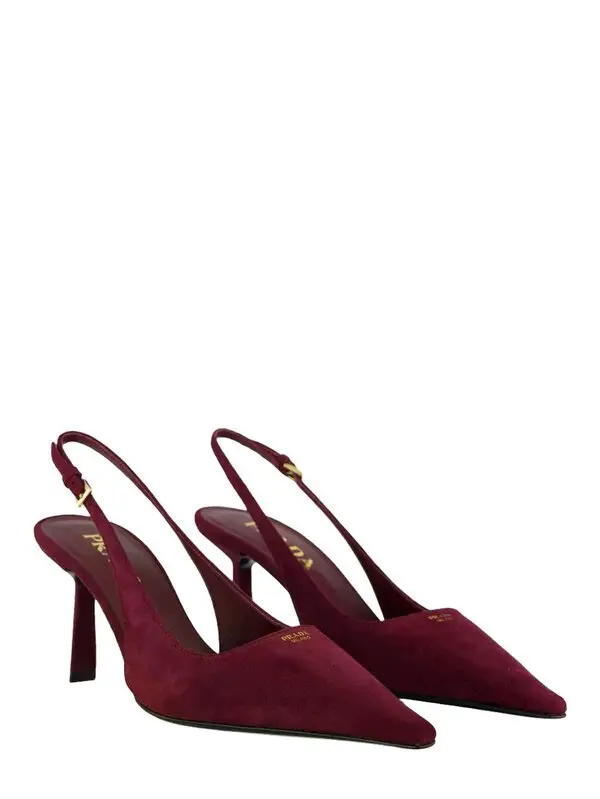 Prada Pointed-toe Slingback Pumps - Red