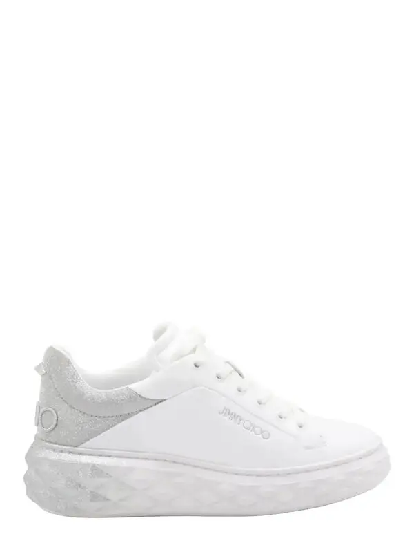 JIMMY CHOO Diamond Maxi Glitter-detail Sneakers - White