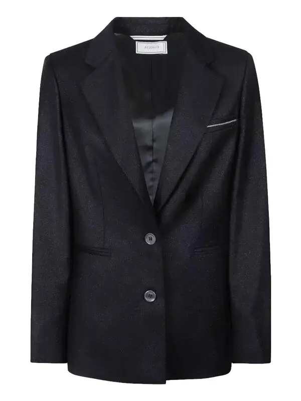 Peserico Embellished Single-breasted Blazer - Blue