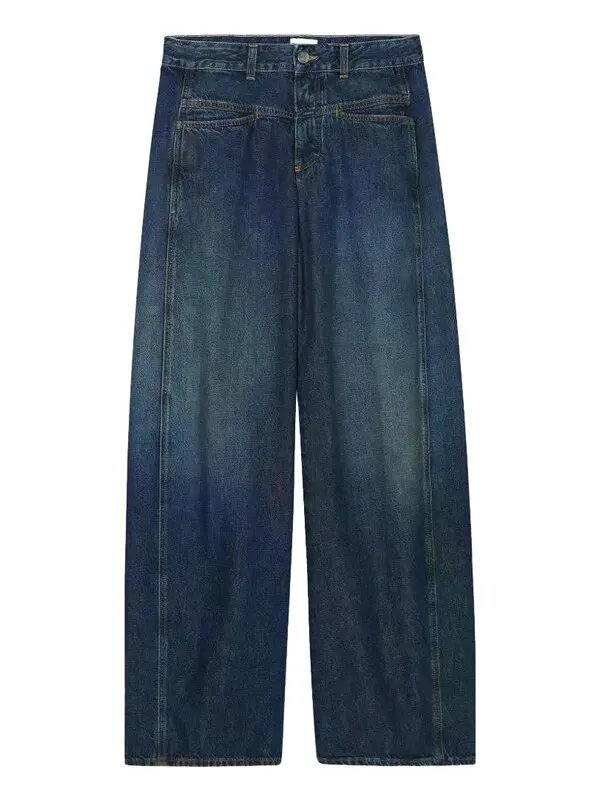 Closed Wide-leg Faded Denim Jeans - Blue