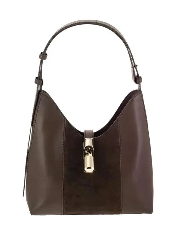 Furla Goccia S Leather Shoulder Bag - Brown