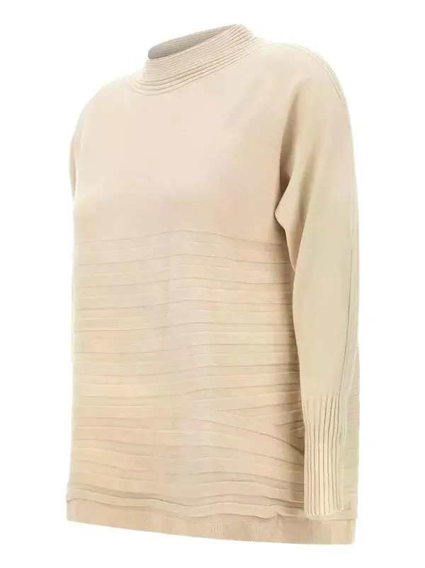 ELENA MIRÒ Long-sleeve Textured Knit Sweater - Neutrals