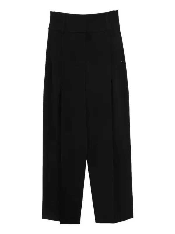 Sportmax Pleated Wide-leg Trousers - Black