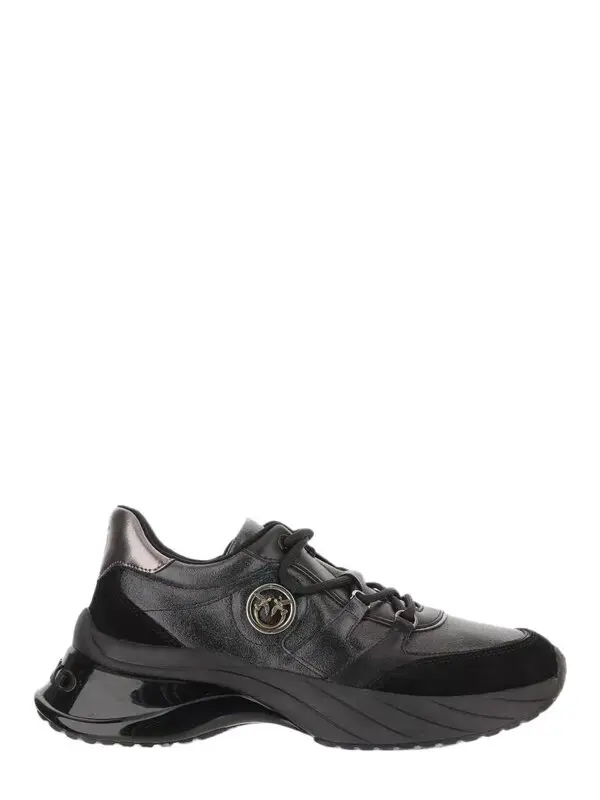 Pinko Ariel Leather Sneakers - Black