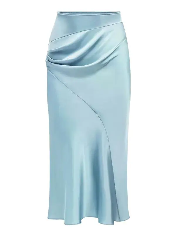 Nina Ricci Draped Midi Skirt - Blue