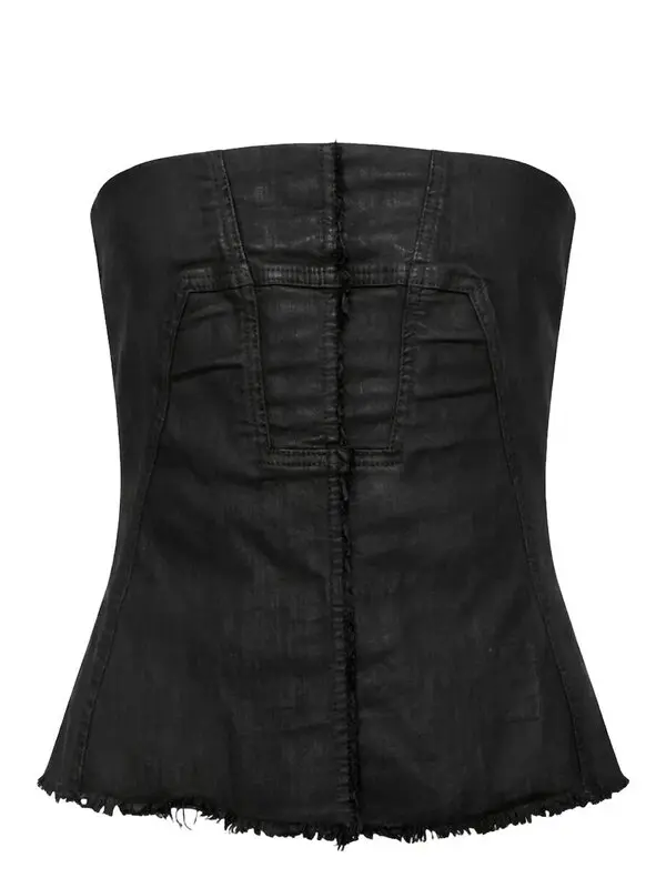 Rick Owens Splintered Bustier Top - Black