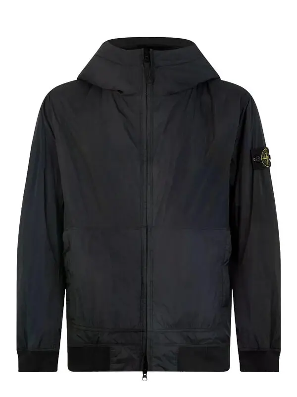 Stone Island Crinkle Reps Ny Hooded Jacket - Blue