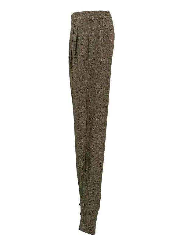 Andamane Renee Button-cuff Tapered Trousers - Brown