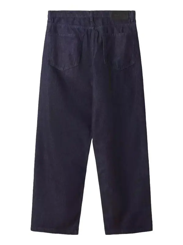 Maison Kitsuné Logo Patch Wide-leg Jeans - Blue