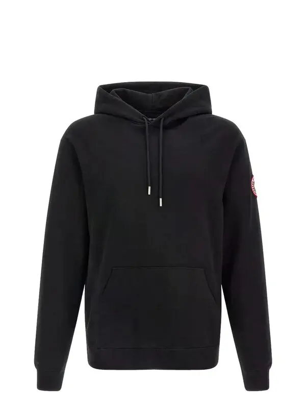 Canada Goose Loon Logo-patch Hoodie - Black
