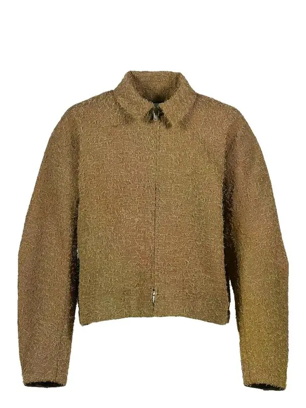 FILTH Textured Zip-up Jacket - Brown