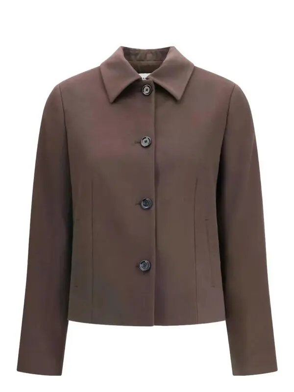 LARDINI Button-fastening Collared Jacket - Brown