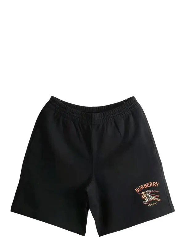 Burberry Knight Check Cotton Shorts - Black
