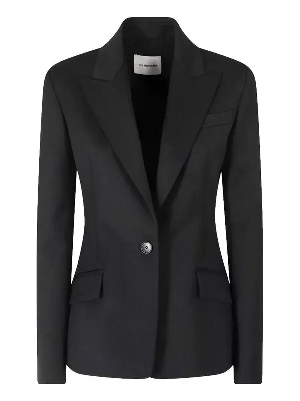 Andamane The Attico Bianca Single-breasted Blazer - Black
