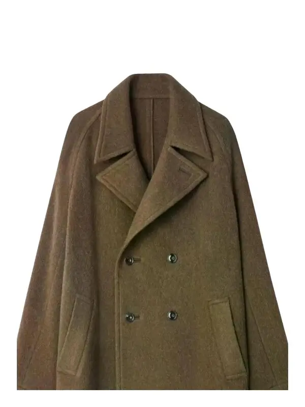 LEMAIRE Double-breasted Oversized Coat - Brown