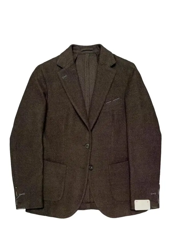 Eleventy Notched-lapel Single-breasted Blazer - Brown