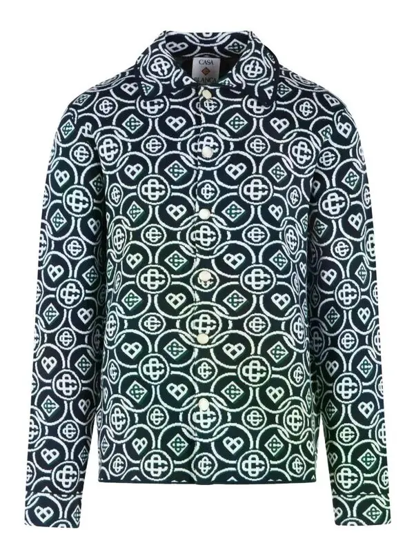 Casablanca Cc Monogram Cotton Shirt - Blue