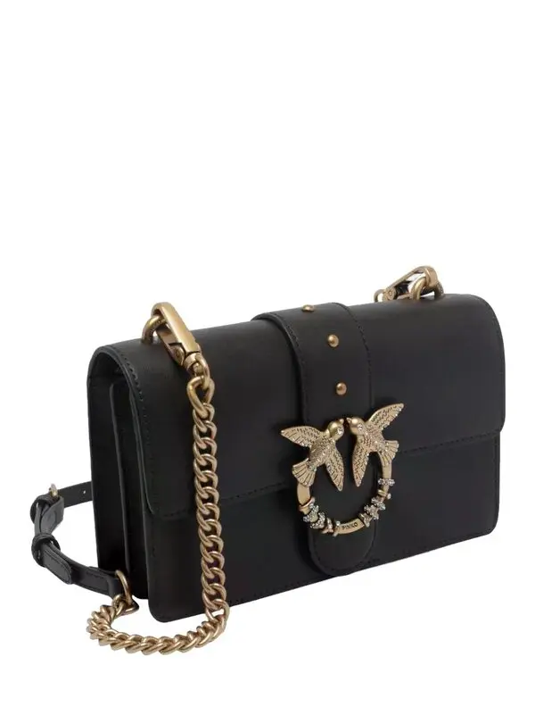 Pinko Mini Love Birds Shoulder Bag - Brown