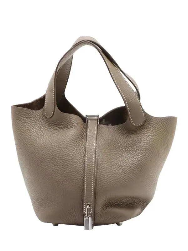 Hermès 2024 Clemence Picotin Lock 18 Handbag - Neutrals