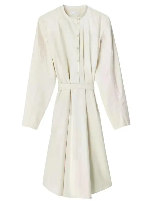 LEMAIRE Sailor Dress In Washed Cotton And Silk Blend - Neutrals