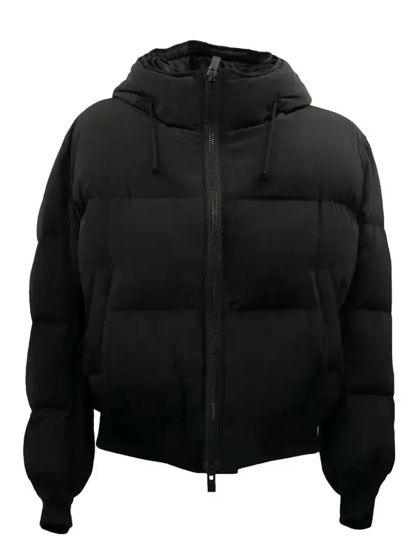 Yohji Yamamoto Quilted Hooded Jacket - Black
