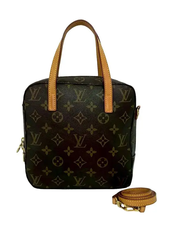 LOUIS VUITTON 2002 Monogram Spontini Satchel - Brown