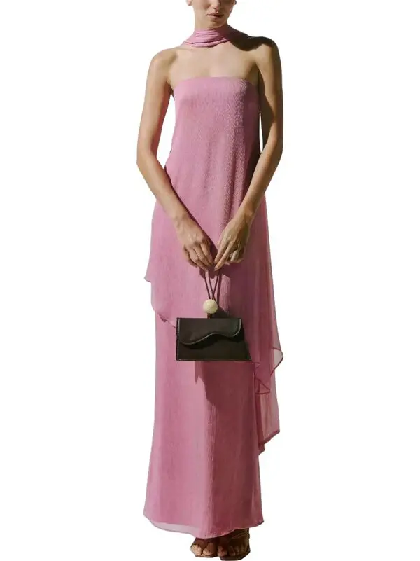 BAOBAB Strapless Scarf-detail Maxi Dress - Pink