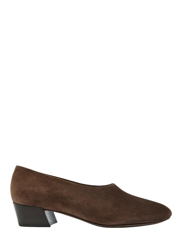 Khaite Marcy 30 Suede Pumps - Brown