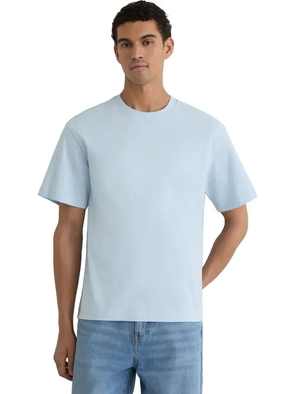 REISS Cotton Relaxed-fit T-shirt - Soft Blue
