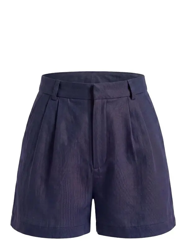 Yumi Kim Rhea Navy Linen Short - Blue