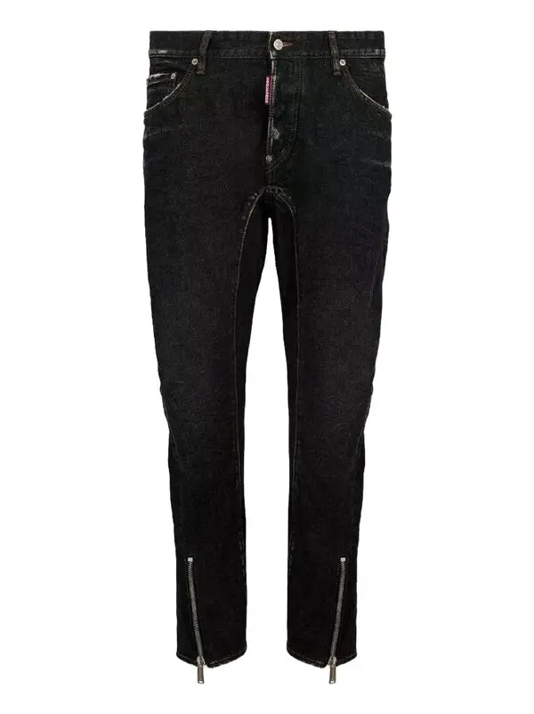 Dsquared2 Zip-detail Biker Jeans - Black