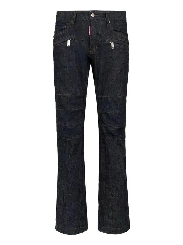 Dsquared2 Zip-up Jeans With Panelled Design - Blue