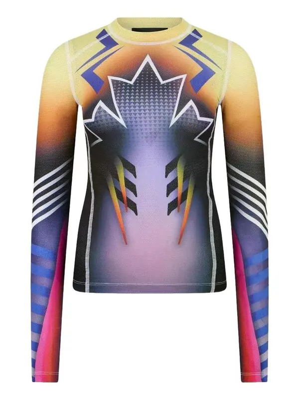 Dsquared2 Graphic Print Long Sleeve T-shirt - Purple