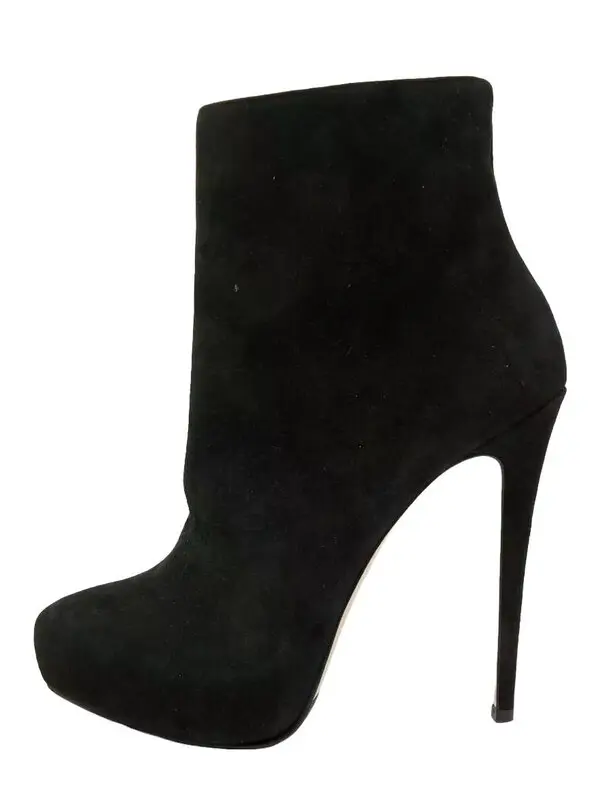 LE SILLA Pointed Toe Zip-up Stiletto Ankle Boots - Black