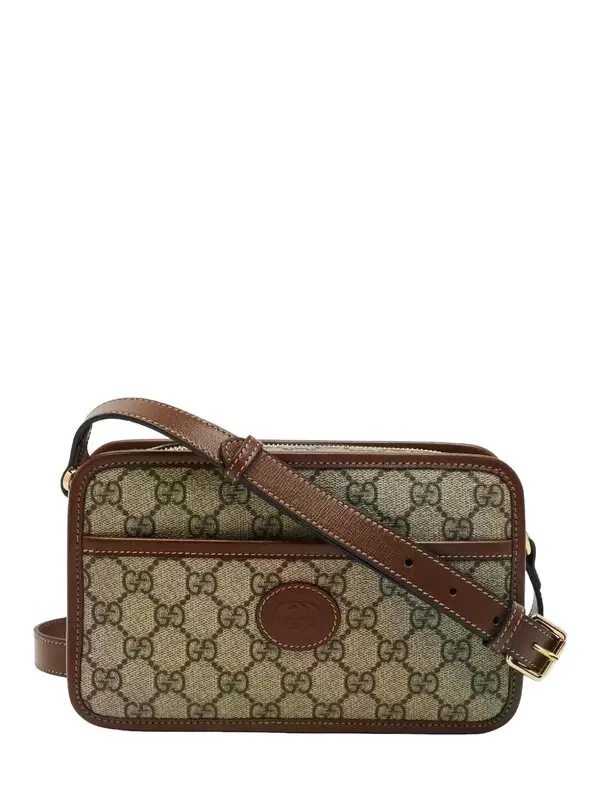Gucci Interlocking G Gg Supreme Cross Body Bag - Neutrals