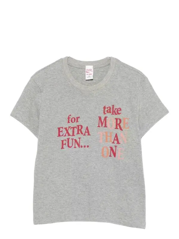 RE/DONE X Coca Cola Slogan-print T-shirt - Grey