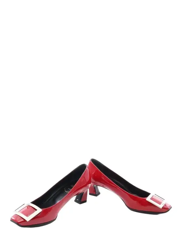 ROGER VIVIER Belle Vivier Patent Leather Heeled Pumps - Red