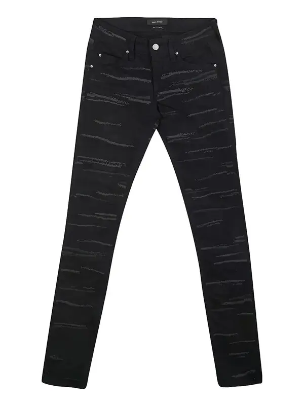 ISABEL MARANT VINTAGE Embroidery Skinny Jeans - Black