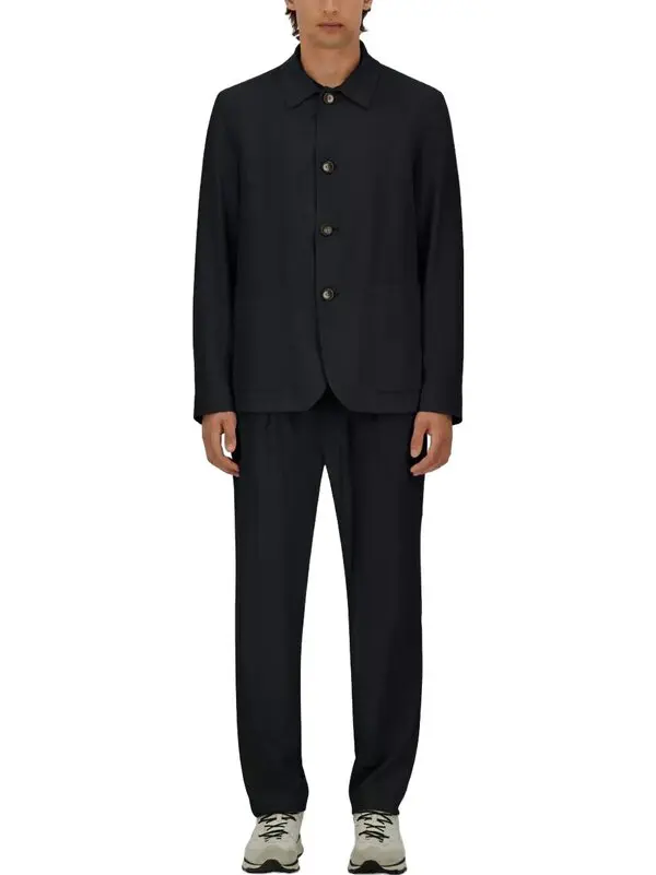 Herno Patch Pockets Silk Blazer - Blue