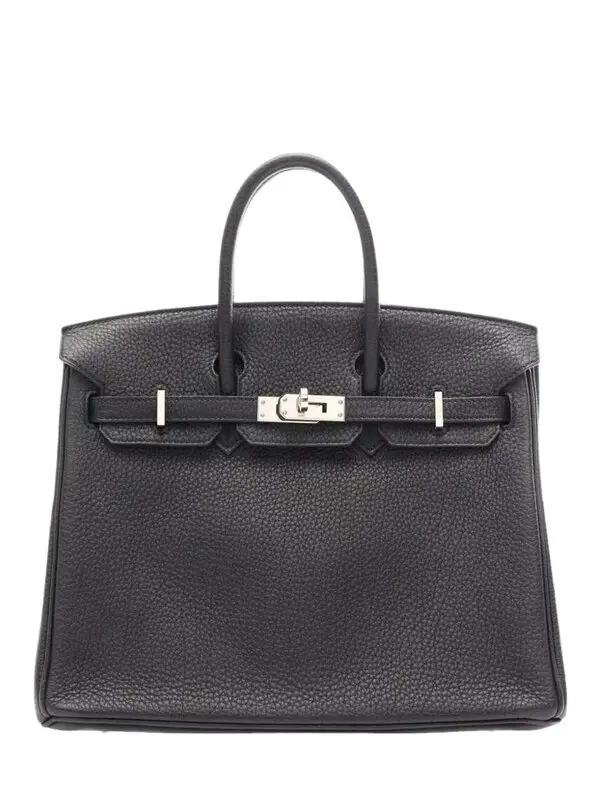 Hermès Togo Leather Birkin 25 Tote Bag - Black