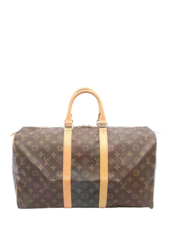 LOUIS VUITTON 2001 45 Monogram Keepall Luggage Bag - Brown