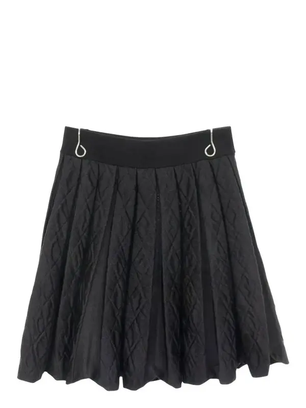 LOUIS VUITTON 2010s Pleated Quilted Mini Skirt - Black