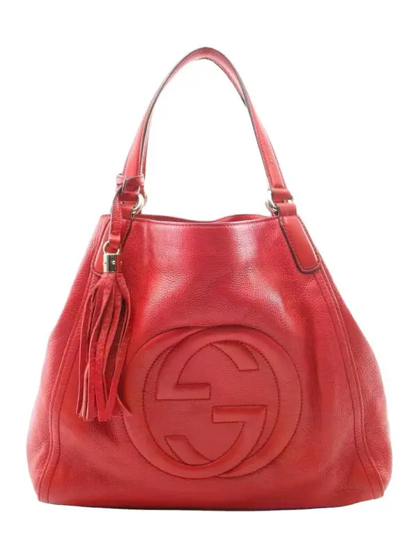 Gucci Soho Cellarius Interlocking G Tote Bag - Red