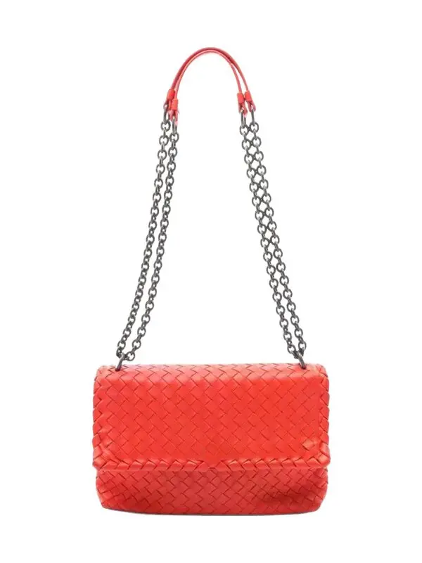 Bottega Veneta Olympia Shoulder Bag - Red