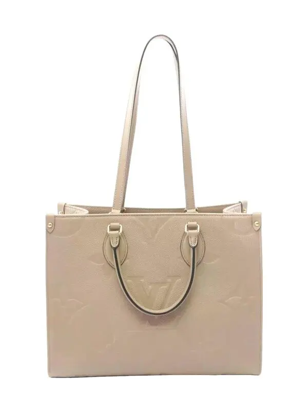 LOUIS VUITTON 2021 Onthego Mm Monogram Empreinte Tote Bag - Neutrals
