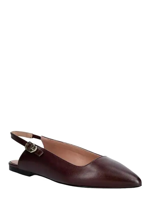 Moschino Slingback Pointed-toe Ballet Flats - Red