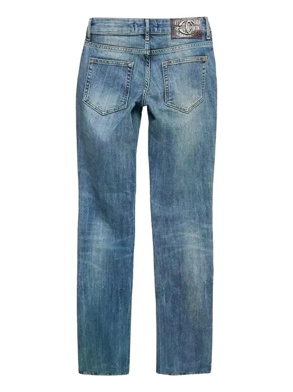 Just Cavalli Logo Patch Jeans - Blue