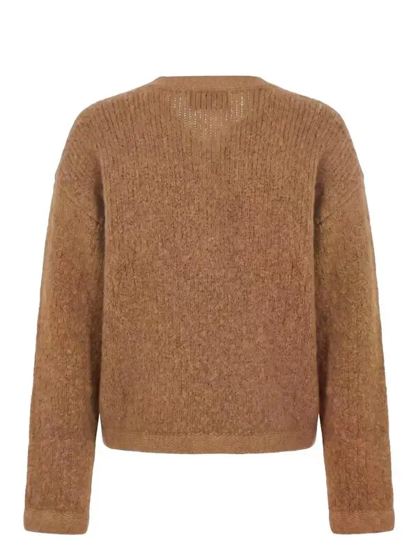 Alanui Bouclé Cashmere Cardigan - Brown